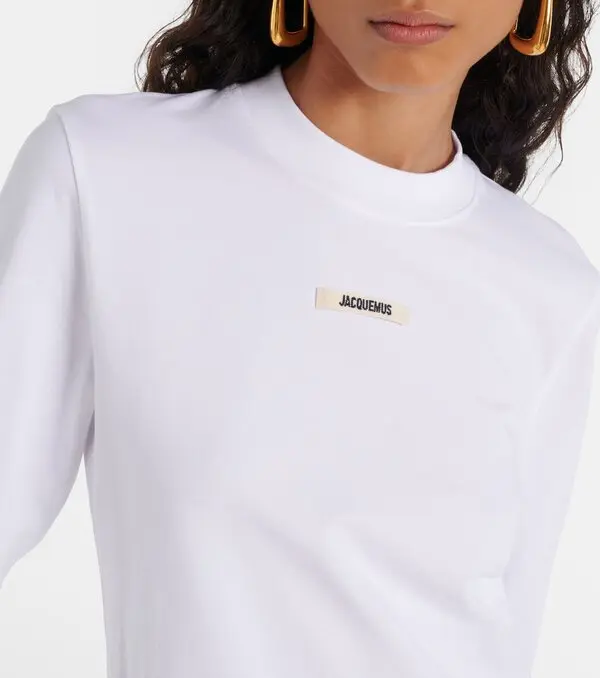 Jacquemus Le T-shirt Gros Grain Manches Longues" Long Sleeve Top - White