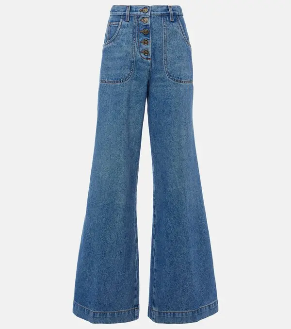 Etro High-rise Flared Jeans - Blue