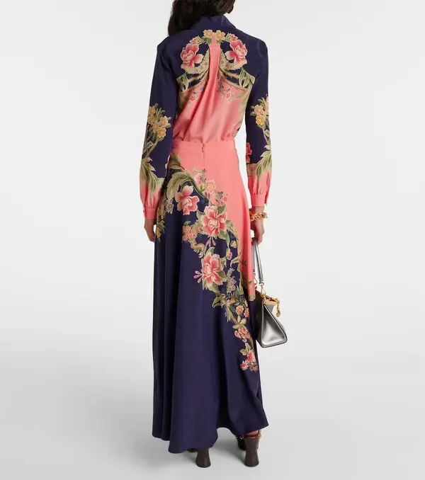 Etro Printed Silk Crêpe De Chine Maxi Skirt