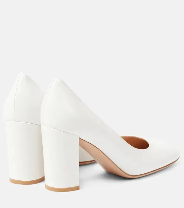 GIANVITO ROSSI 85 Leather Pumps - White