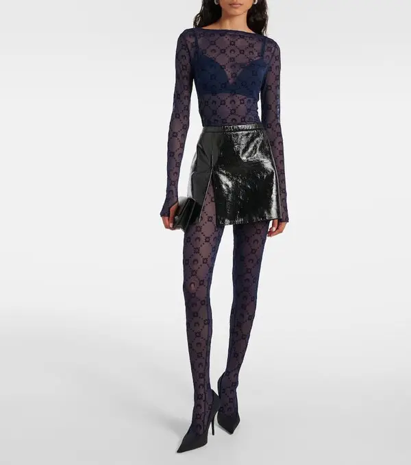 MARINE SERRE Moon Mesh Tights