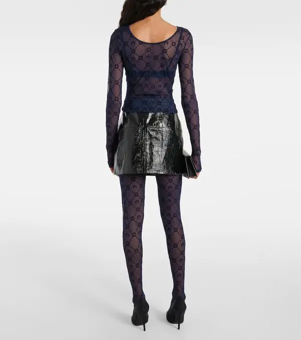 MARINE SERRE Moon Mesh Tights