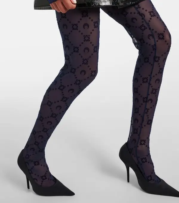 MARINE SERRE Moon Mesh Tights