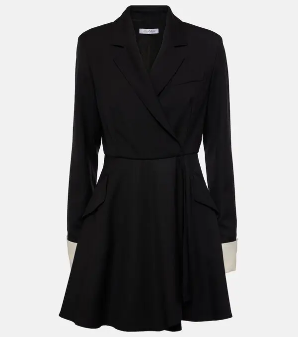 Max Mara Sella Virgin Wool Shirt Dress - Black