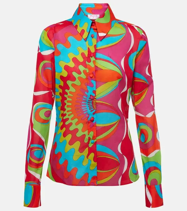Emilio Pucci Bersaglio Cotton Shirt - Multicoloured