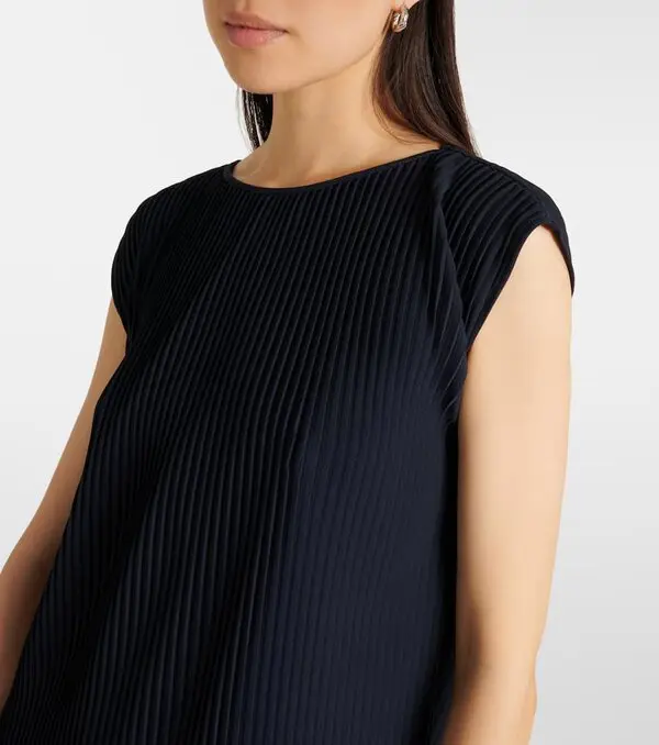 Max Mara Cambusa Pleated Top - Blue