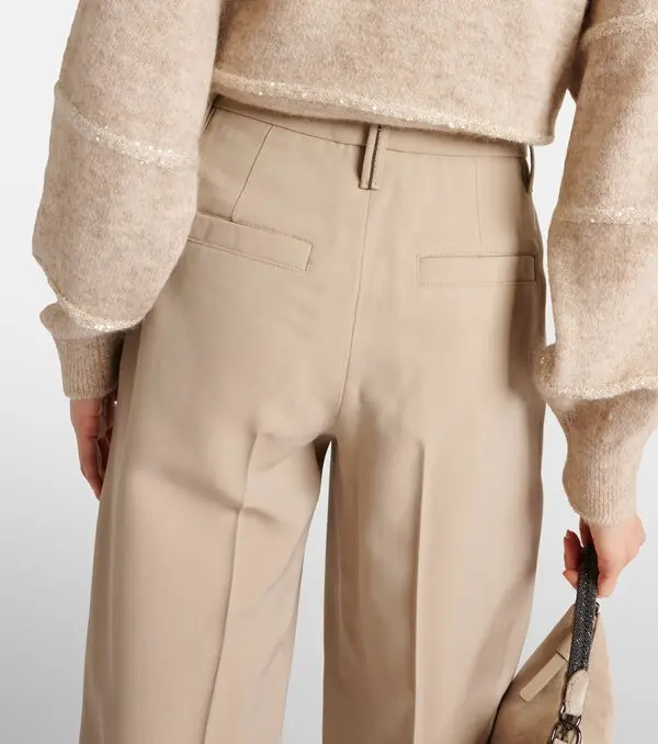 Brunello Cucinelli Wool-blend Straight Pants
