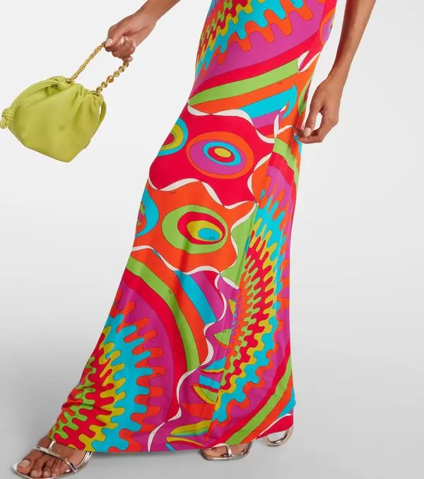 Emilio Pucci Bersaglio Halterneck Maxi Dress
