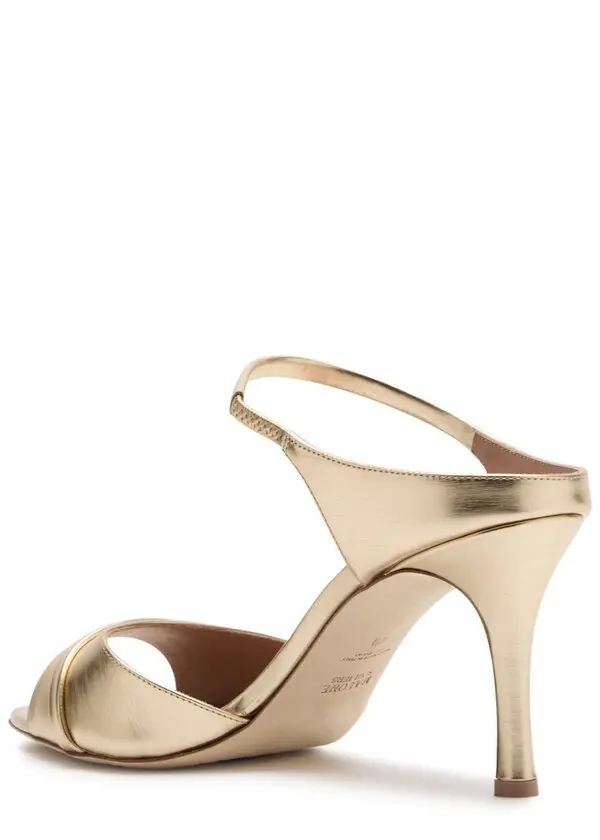 MALONE SOULIERS Una 80 Metallic Leather Sandals