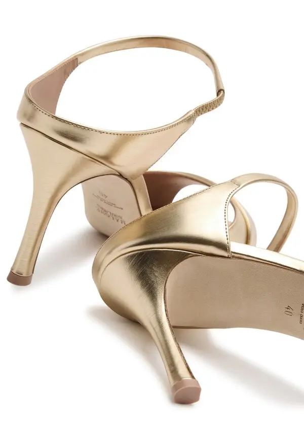 MALONE SOULIERS Una 80 Metallic Leather Sandals
