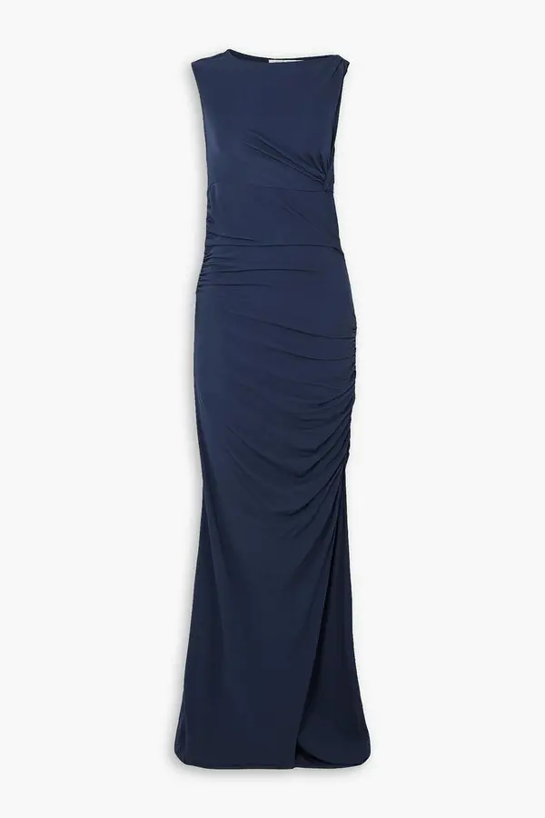Christopher Esber Gesine Gathered Stretch-tulle Maxi Dress