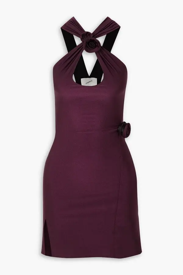 strapless open back dress Bethany Mini Party Dress In Purple  Elliatt