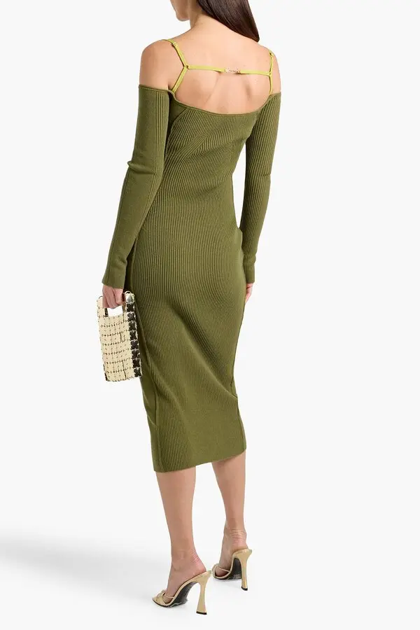 Jacquemus Sierra' Ribbed-knit Midi Dress