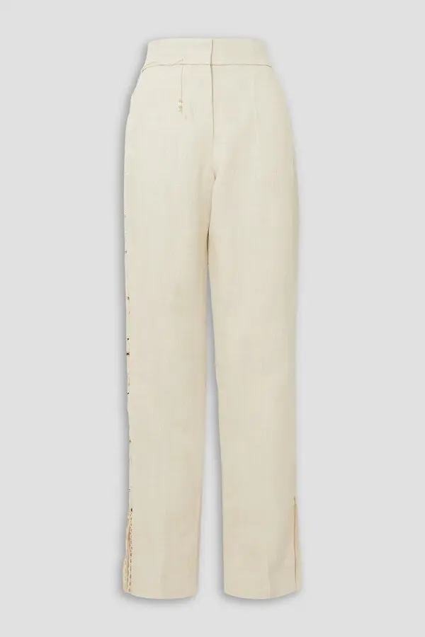 Jacquemus Lace-up Linen-blend Pants