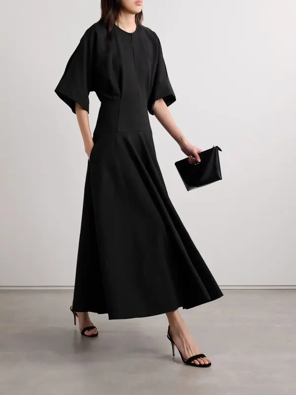 Buy Brandon Maxwell The Darcy Cutout Pleated Cotton Midi Dress