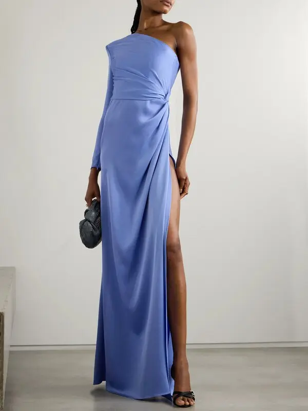 Alex Perry One-shoulder Gathered Gown