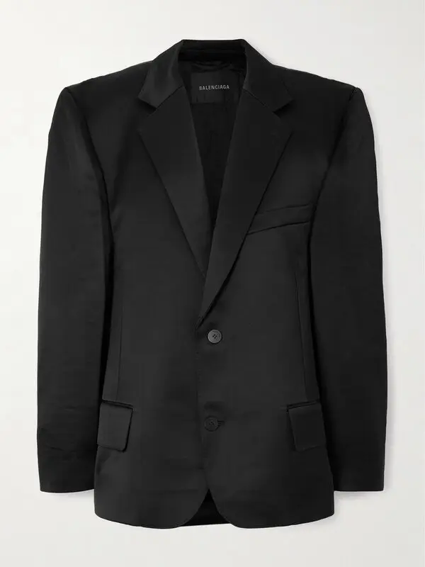 Balenciaga Cotton-blend Satin Blazer