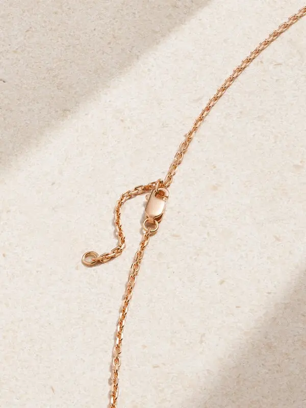 REPOSSI Antifer Rose Gold, Malachite And Diamond Necklace - Green