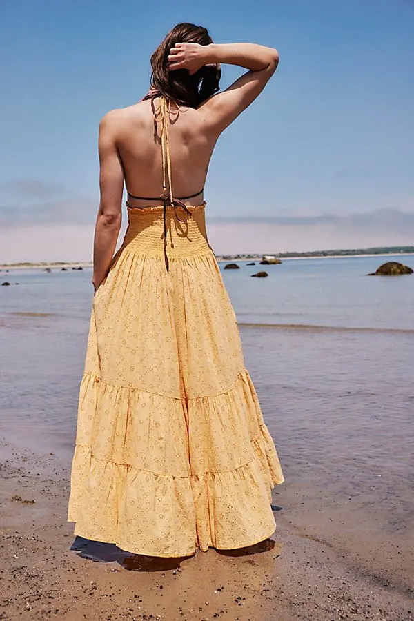 Free People Pintuck Paradise Maxi Dress In Golden Glow - 70% Off |  Editorialist