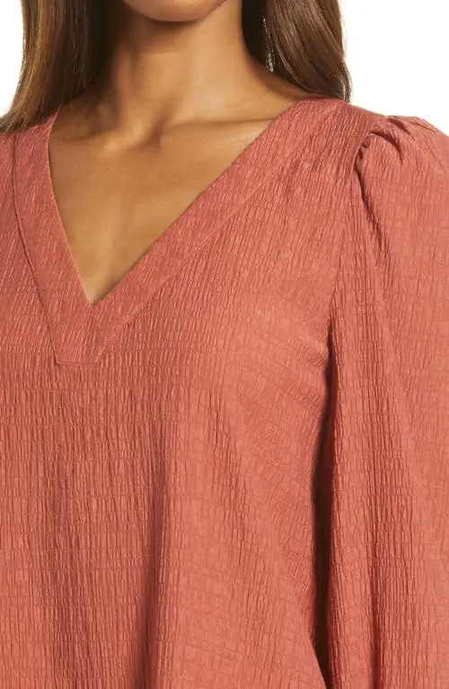 Steve Madden Bb Dakota X Ruston Textured Long Sleeve Shift Minidress
