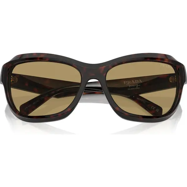 Prada 62mm Oversized Butterfly Sunglasses - Olive