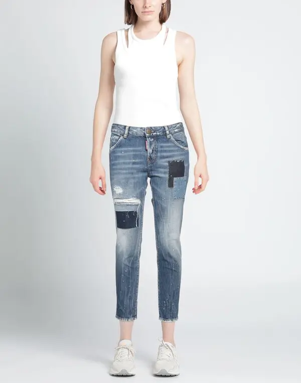 Dsquared2 Tapered Jeans With Patchwork