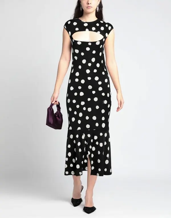pinko polka dot dress Pinko Polka Dot-Print One-Shoulder Dress In Green - 60% Off