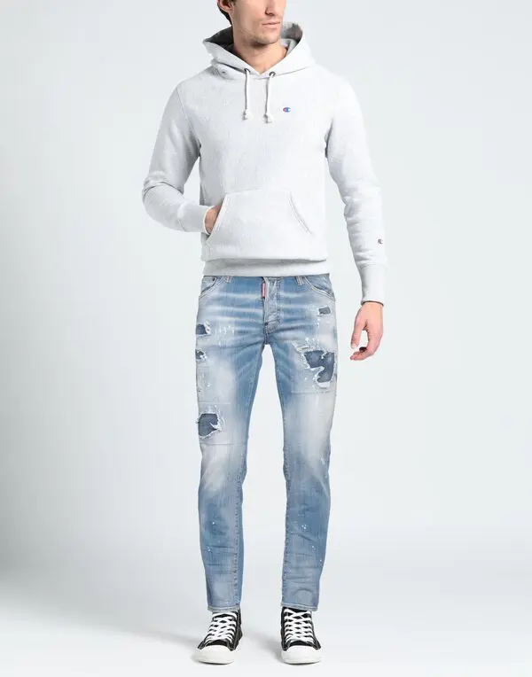 Dsquared2 Tapered Fit Jeans With Distressed Detail