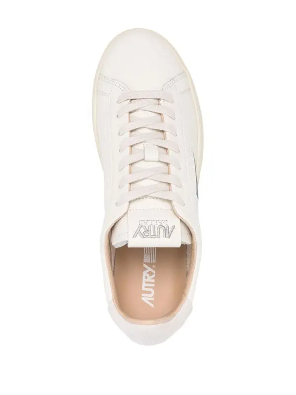AUTRY Dallas Logo-patch Leather Sneakers - White