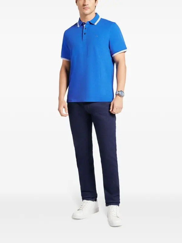 Michael Kors Greenwich Cotton Polo Shirt - Blue