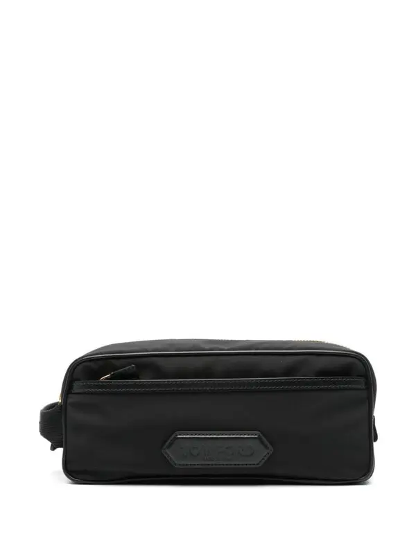 TOM FORD Logo-patch Wash Bag - Black