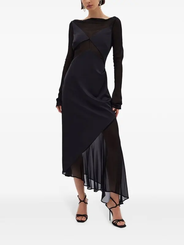 navy blue dress for baby girl Rachel Gilbert Venus Asymmetric Dress In Black - 54% Off