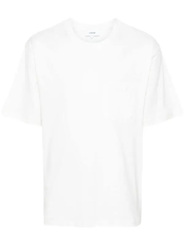 LARDINI Patch-pocket Cotton T-shirt - White