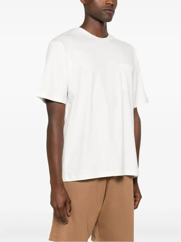LARDINI Patch-pocket Cotton T-shirt - White