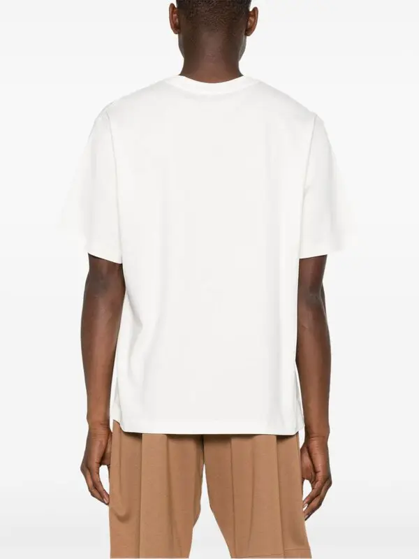 LARDINI Patch-pocket Cotton T-shirt - White