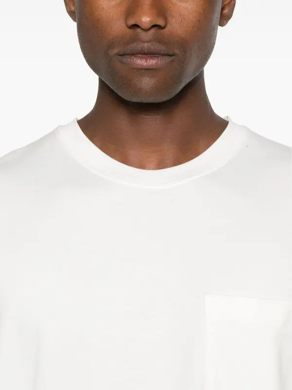 LARDINI Patch-pocket Cotton T-shirt - White