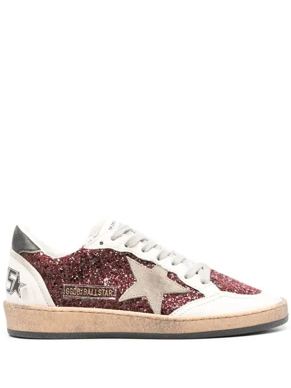 GOLDEN GOOSE Ball Star Panelled Sneakers - Red