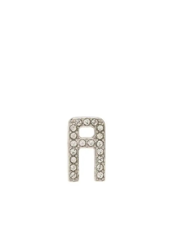 AMBUSH Crystal-embellished Logo Earring - Silver