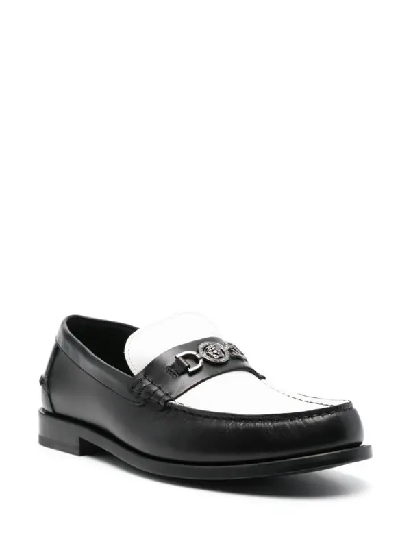 Versace Medusa Plaque Loafers - Black