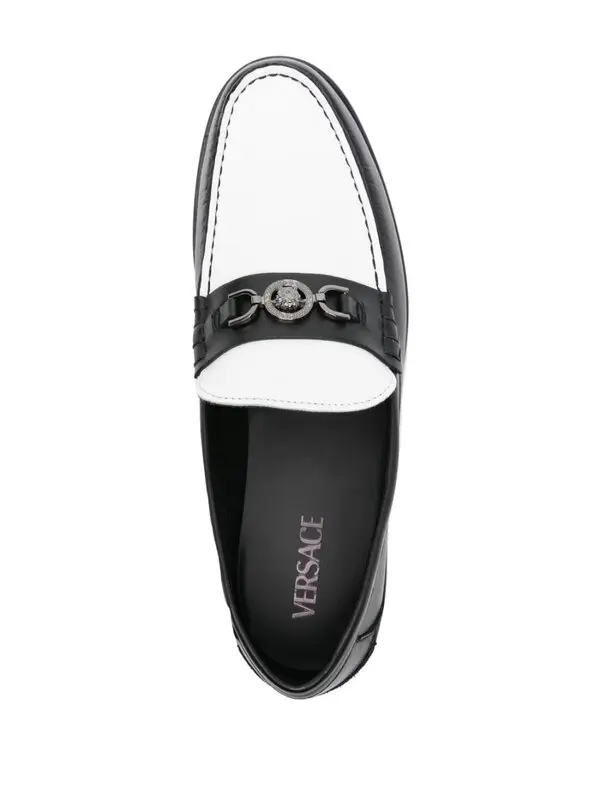 Versace Medusa Plaque Loafers - Black