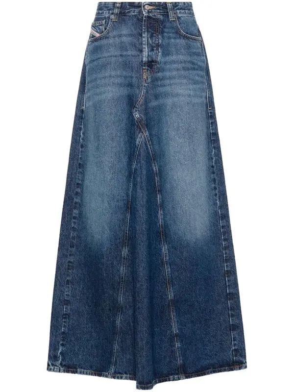 DIESEL® De-pago Panelled Maxi Skirt