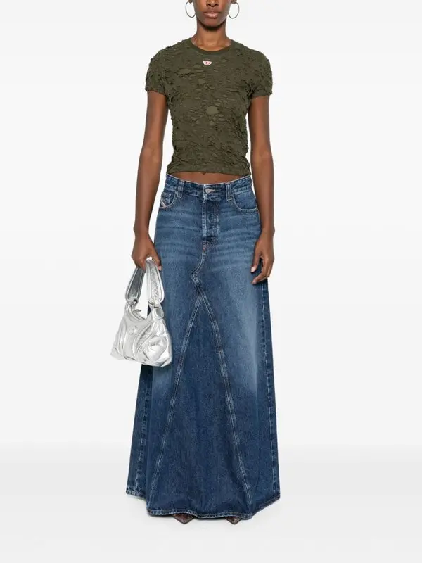 DIESEL® De-pago Panelled Maxi Skirt