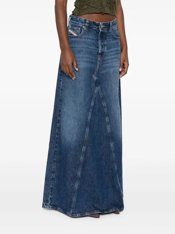 DIESEL® De-pago Panelled Maxi Skirt