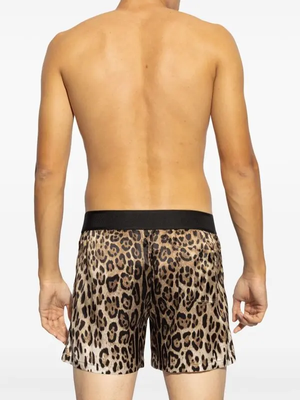 Dolce & Gabbana Leopard-print Silk Boxers