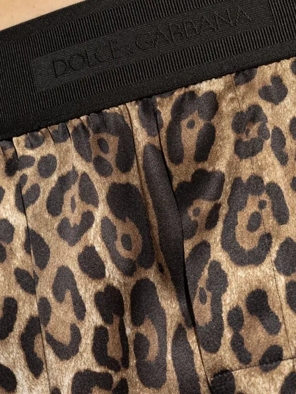 Dolce & Gabbana Leopard-print Silk Boxers