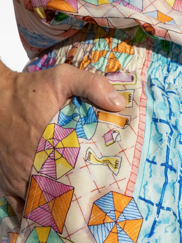 Casablanca Le Plongeon Silk Shorts