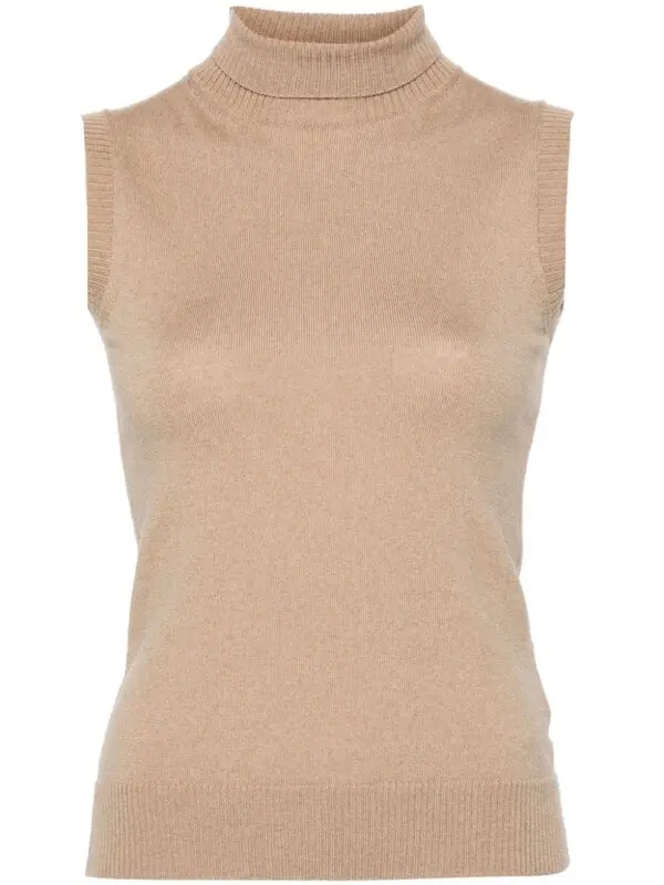 Sportmax Ardenza Roll-neck Vest - Neutrals