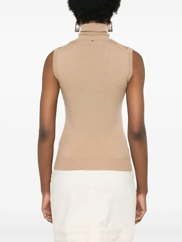 Sportmax Ardenza Roll-neck Vest - Neutrals