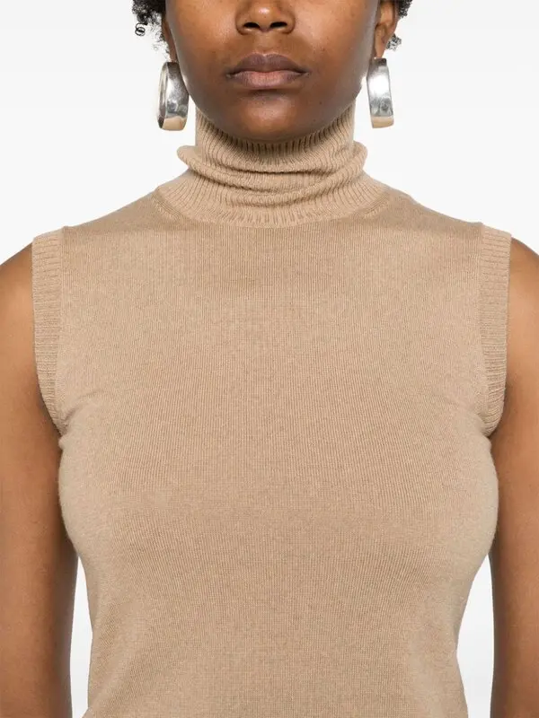 Sportmax Ardenza Roll-neck Vest - Neutrals