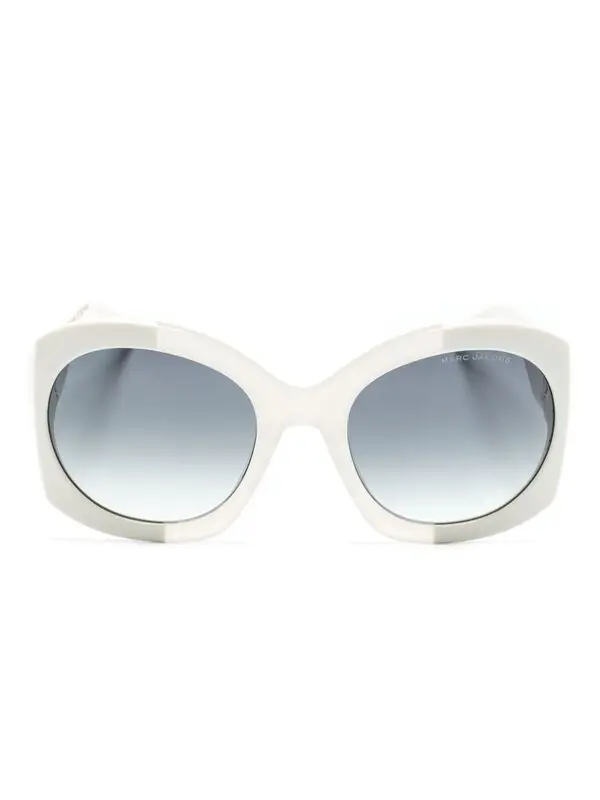 Marc Jacobs White Oversized Sunglasses ? Marc Jacobs THE BOLD LOGO WRAPPED SUNGLASSES - M8000861-100  main image 4